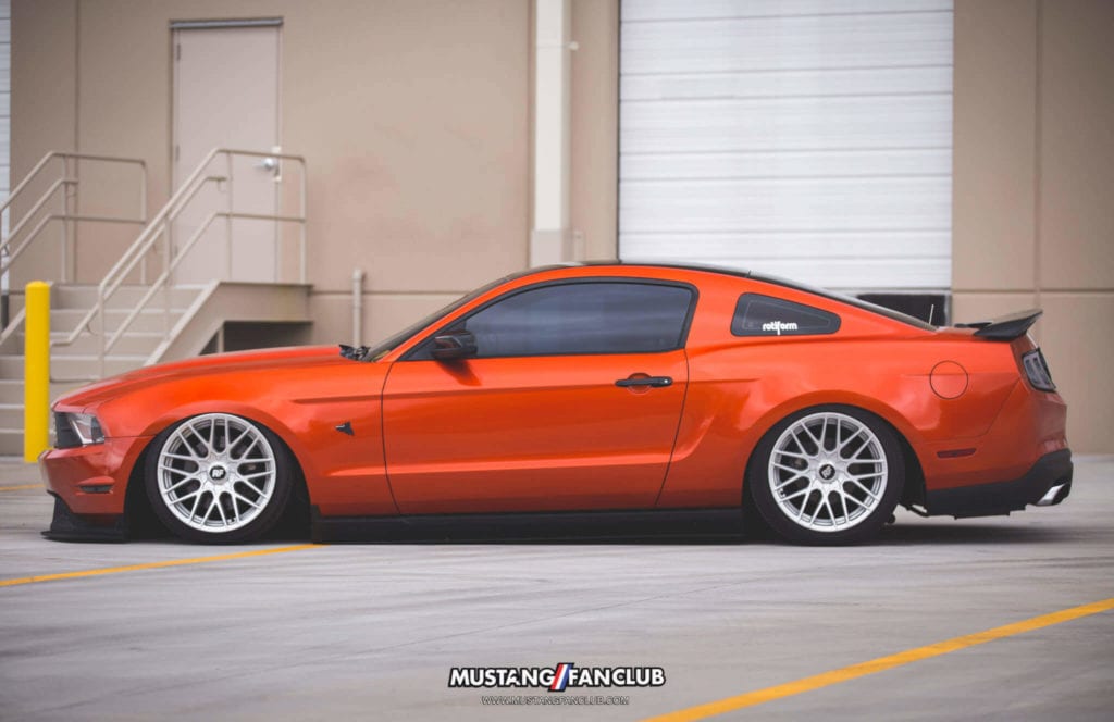 S197 Mustang featured in 3M Fiery Orange vinyl wrap!